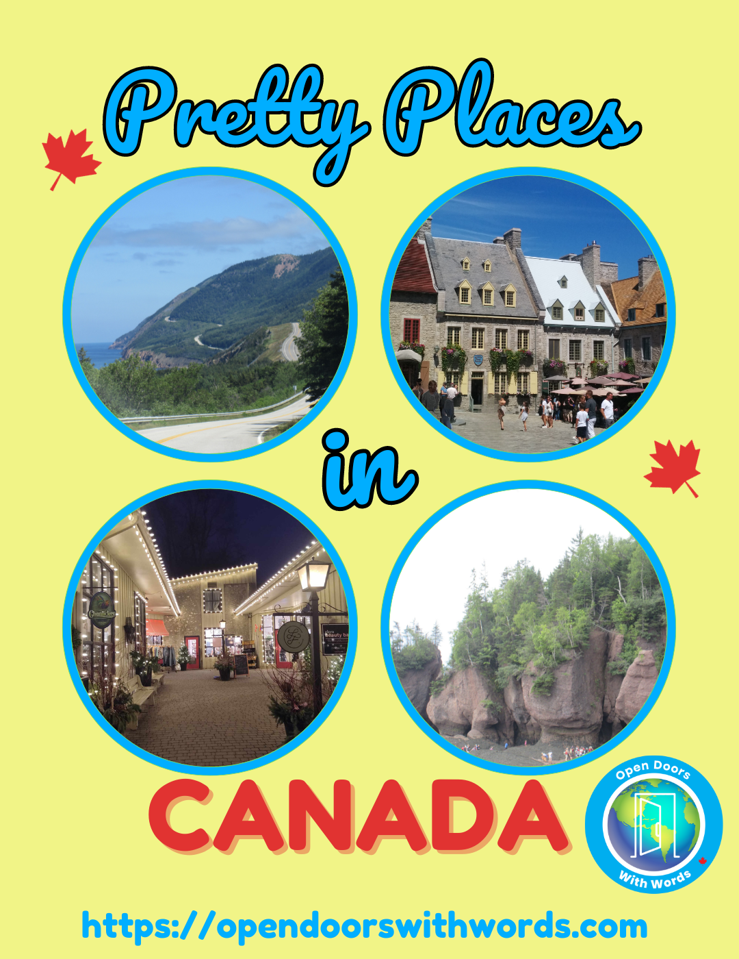 Pretty Places in Canada | Open Doors With Words